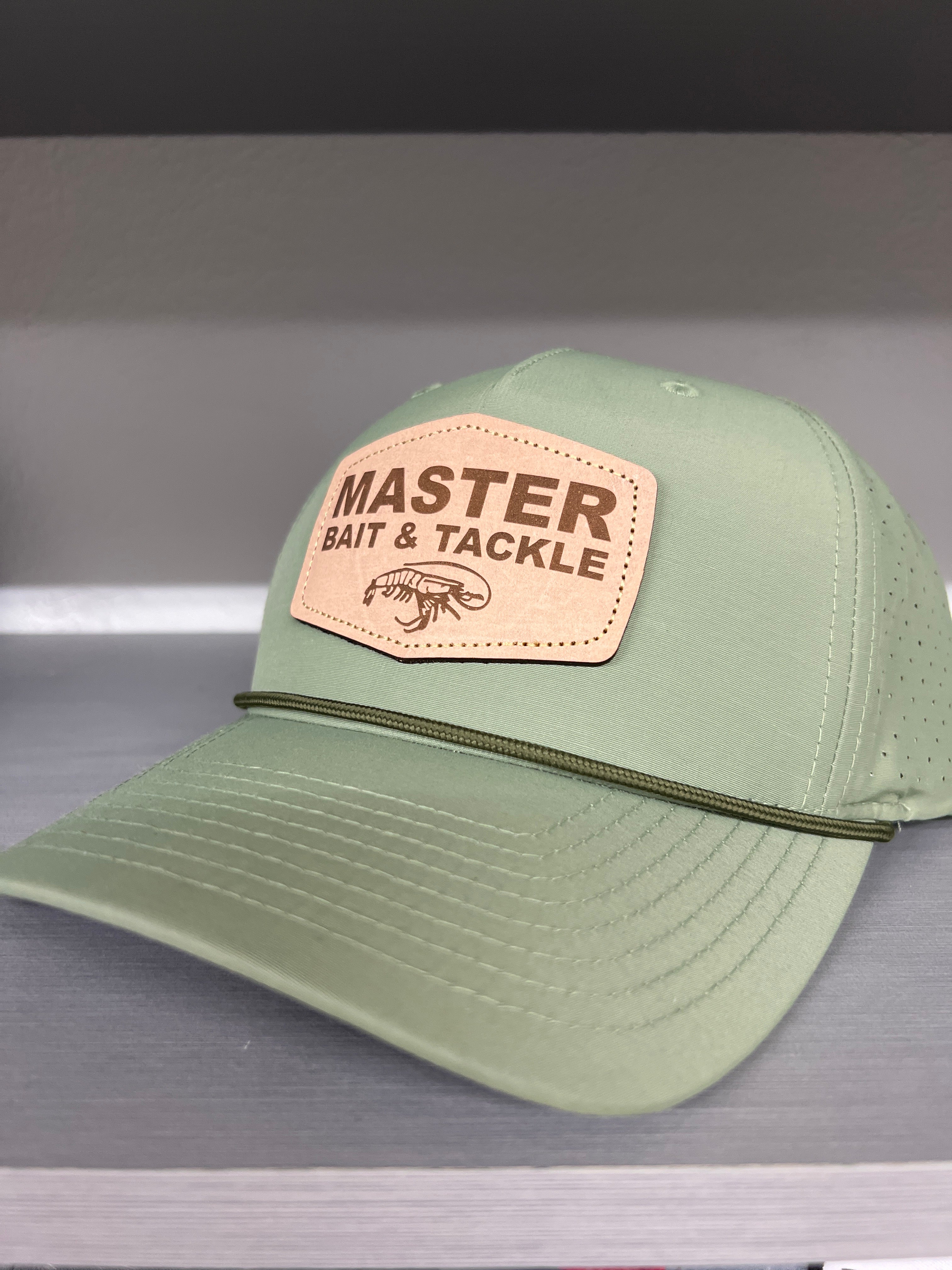 MBT Leather Patch - Sage Green Performance Hat – Master Bait & Tackle